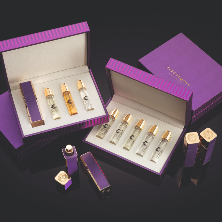 MOST LOVED Travel Set from Electimuss. Atomiser and three 10ml travel size perfumes. – ELECTIMUSS